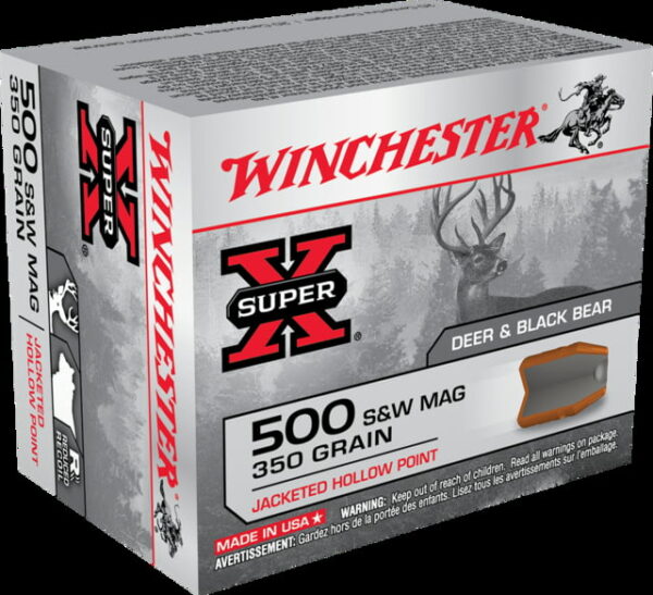 Winchester SUPER-X HANDGUN .500 S&W Magnum 350 grain Jacketed Hollow ...